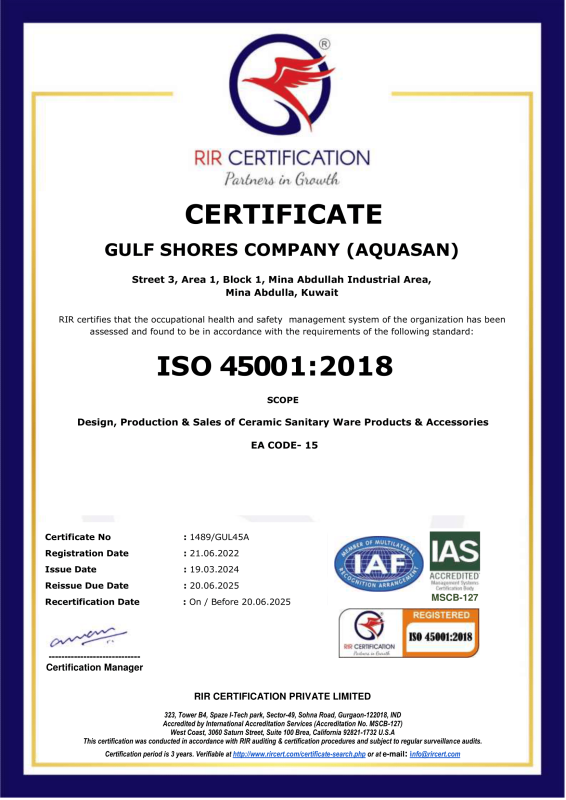 Certifications | Aquasan